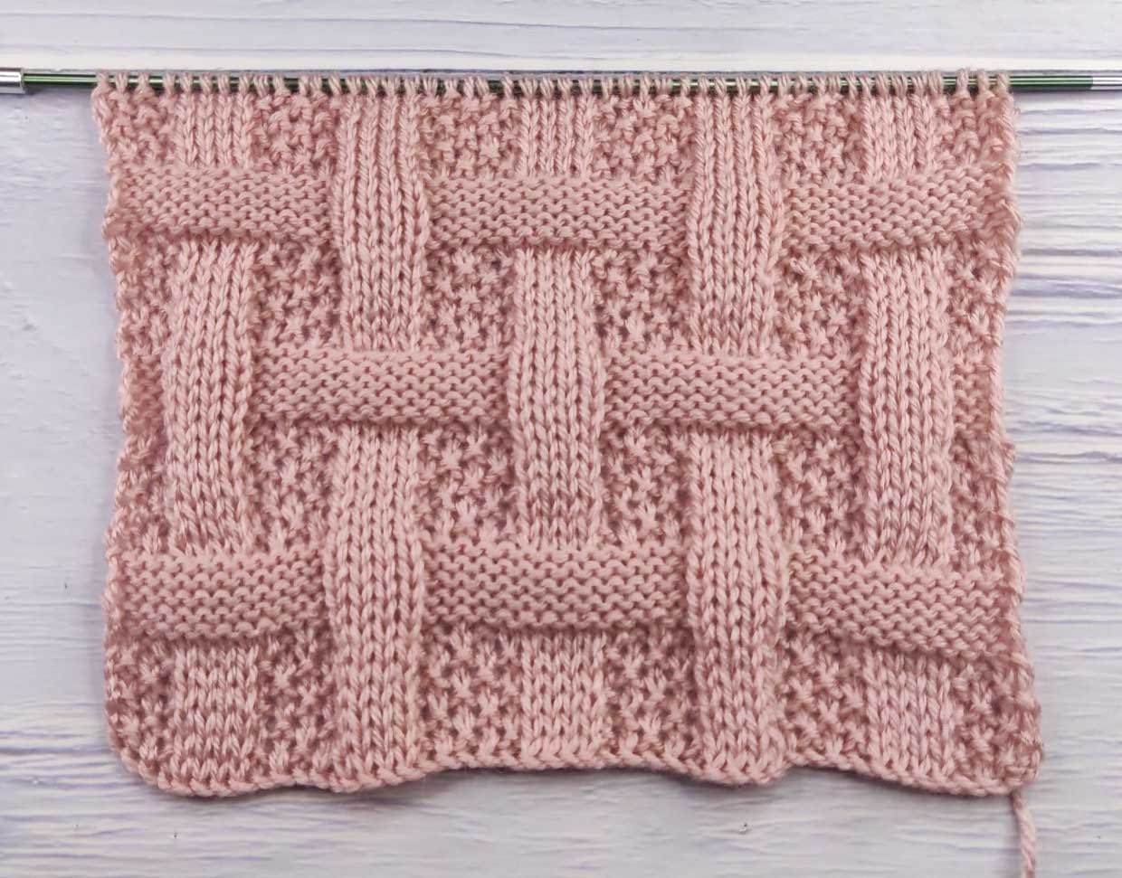 Quadrate-Reliefmuster - Kostenlose Strickmuster