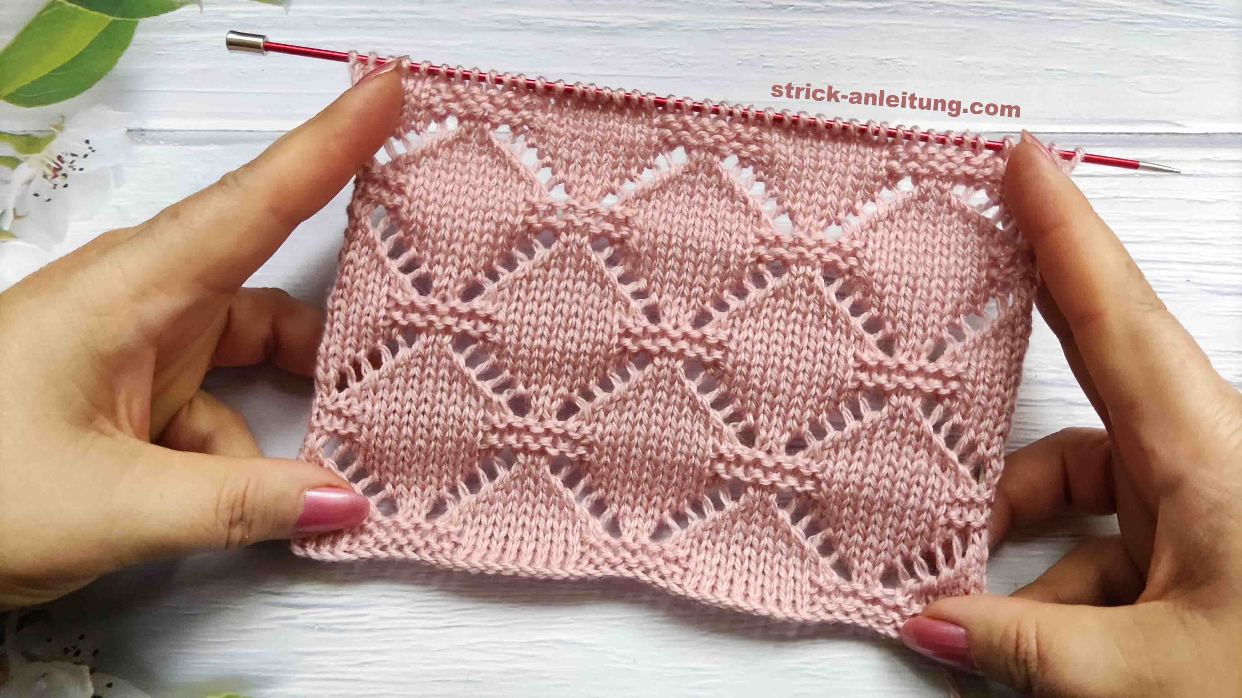 Rautenmuster stricken - Kostenlose Strickmuster